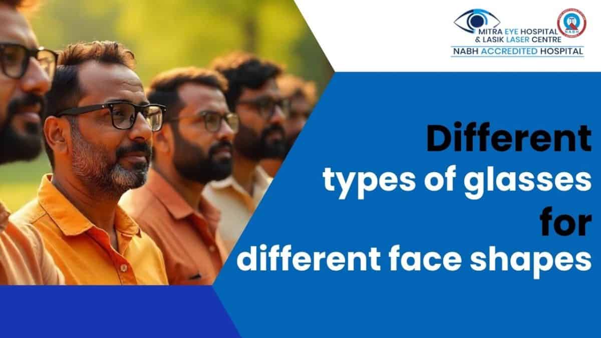 Different types of glasses for different face shapes.